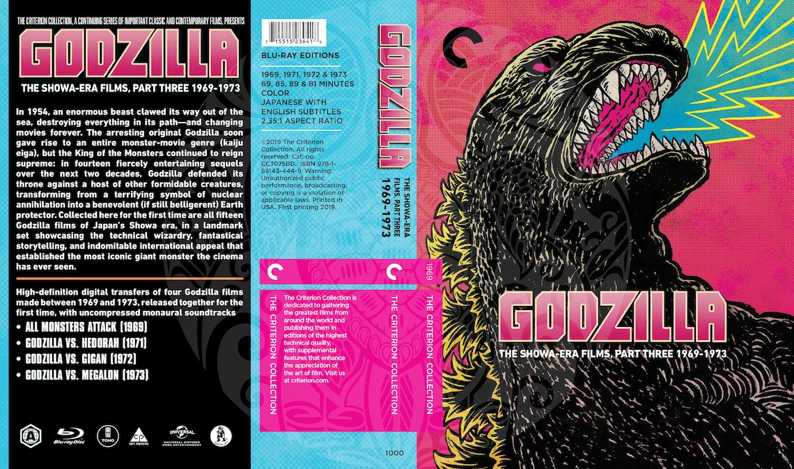 Godzilla Show Era 4-piece for 2-disc Criterion Cases Version 2 With ...
