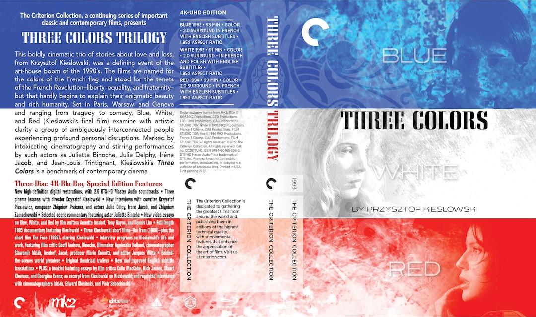 Three Colors (blue, White & Red) (fake Criterion Covers) - Etsy