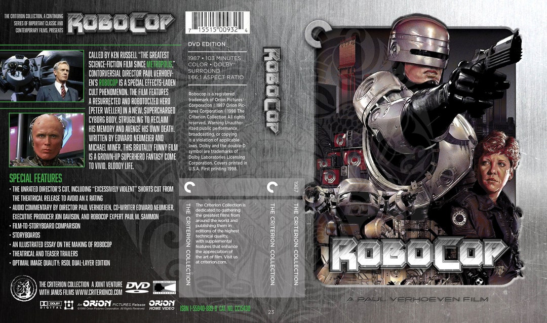 Robocop (fake Criterion Cover) - Etsy