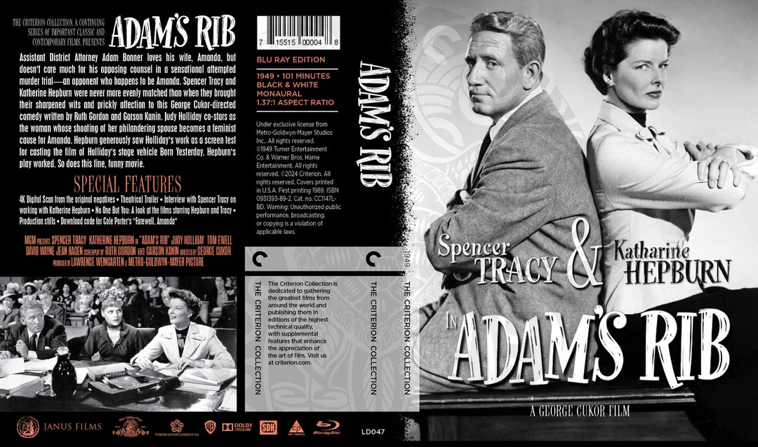 Adams Rib Fake Criterion Cover For The Cc Laserdisc Collection Etsy