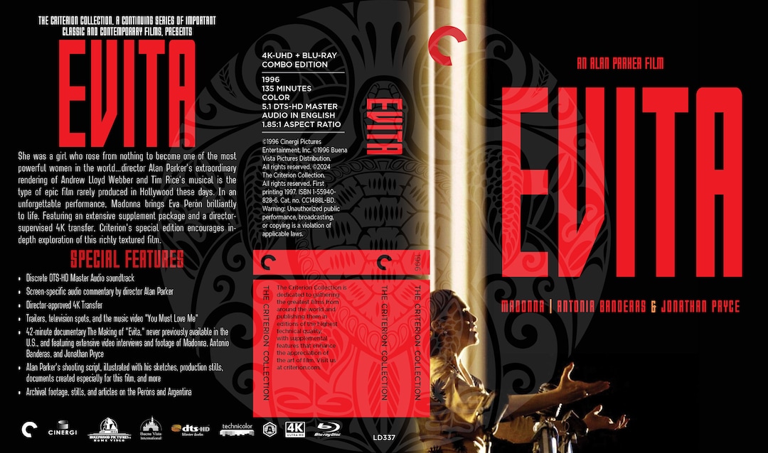 Evita Fake Criterion Cover For The Cc Laserdisc Collection Etsy