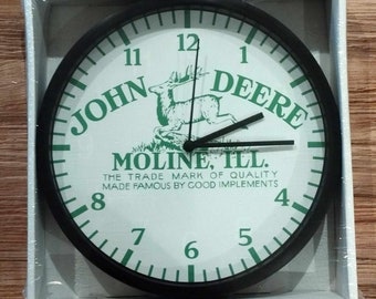 12 Inch Black Glass Replica Retro Wall Clock Classic John Deere - Etsy