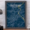 Shanghai Blue Map Poster, Shanghai City Modern Map Print, Shanghai City ...