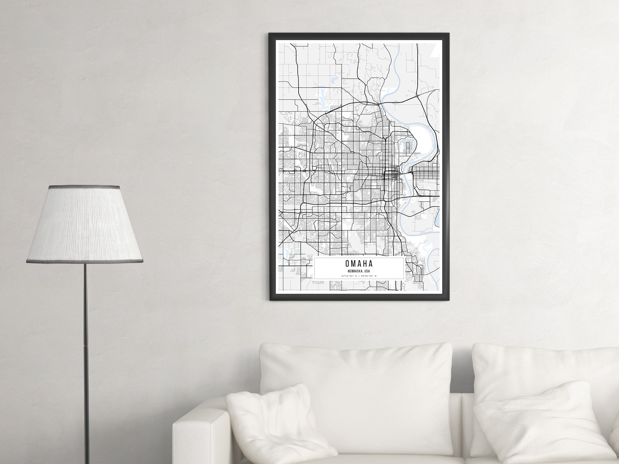 Omaha Map Poster Omaha Map Omaha Classic Map Poster | Etsy