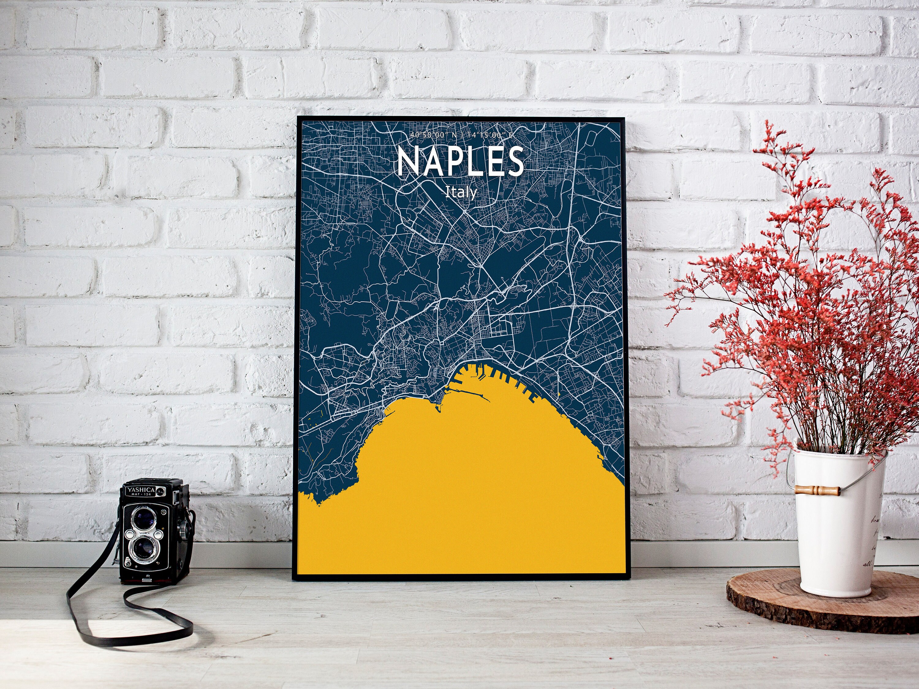 Naples Blue Map Poster Naples City Blue Map Poster Naples - Etsy