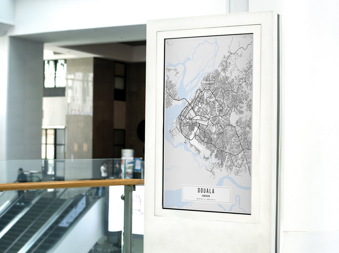 Douala Map Poster Douala City Map Poster Douala City Sign - Etsy
