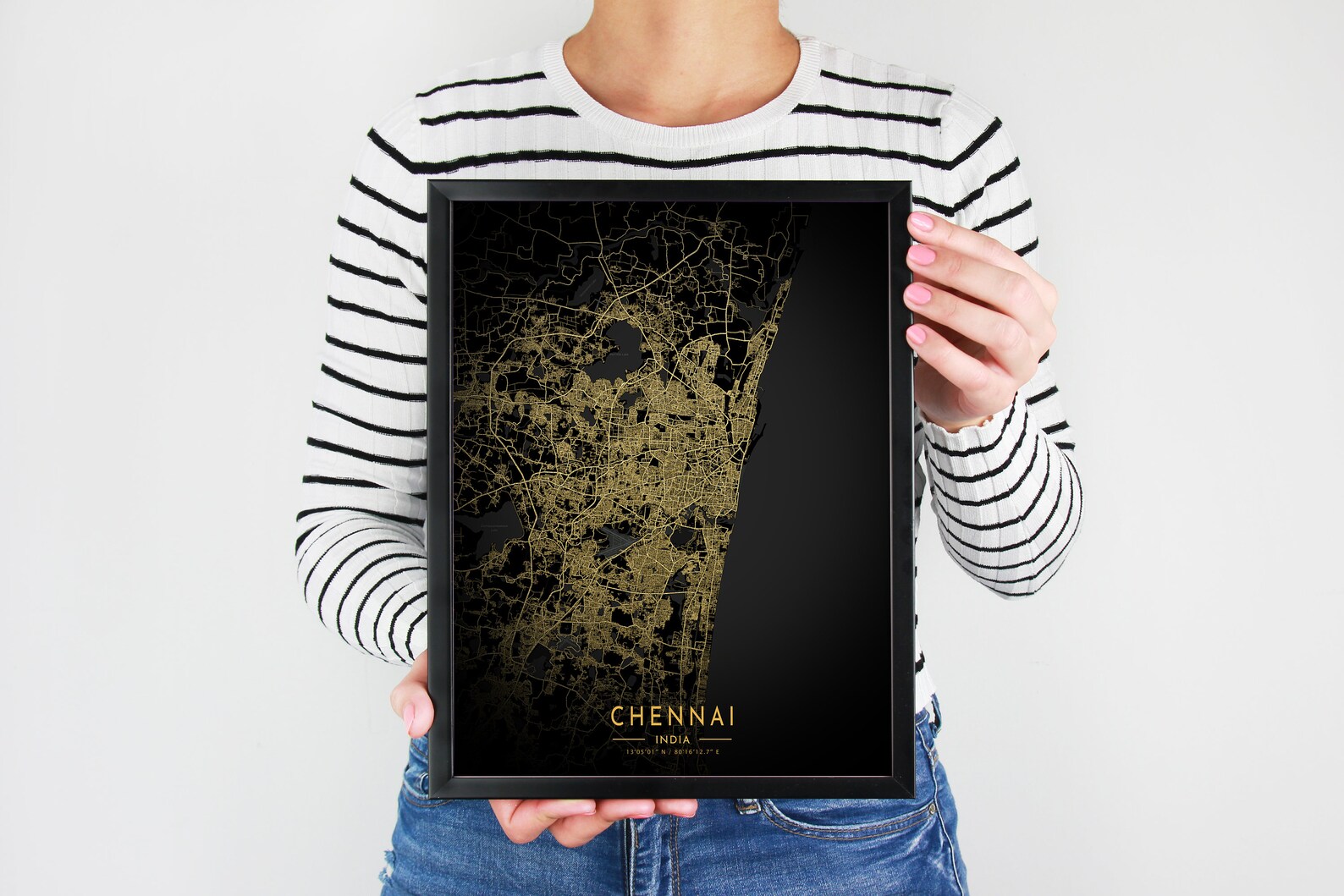 Chennai Custom Map Poster Chennai City Poster Chennai Map | Etsy