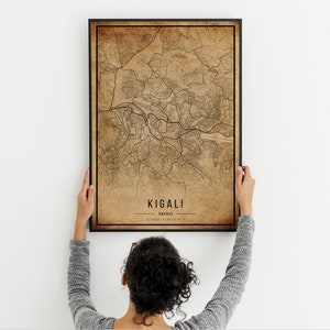 Kigali Vintage Map Poster Kigali Old Map Grunge Kigali Map - Etsy Canada
