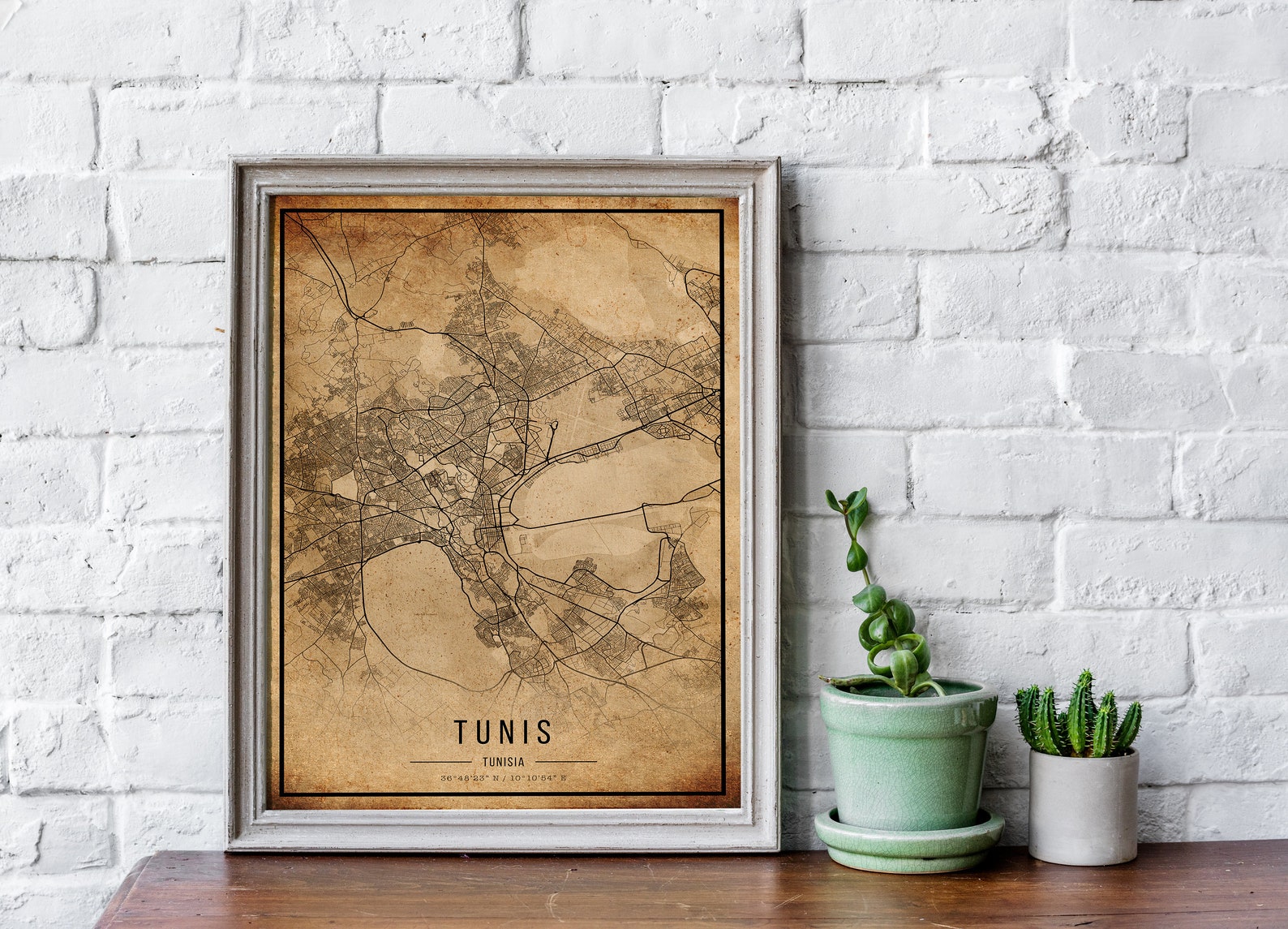 Tunis Vintage Map Poster Tunis Old Map Grunge Tunis Map - Etsy