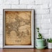 Tunis Vintage Map Poster Tunis Old Map Grunge Tunis Map - Etsy