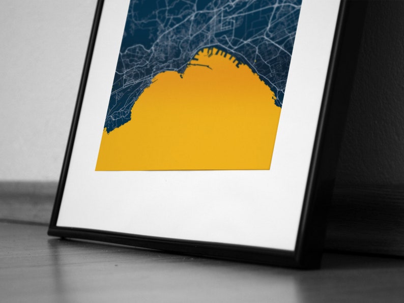 Naples Blue Map Poster Naples City Blue Map Poster Naples - Etsy