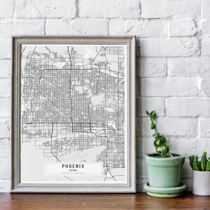 Phoenix Map Poster, Phoenix City Map Poster, Phoenix City Sign, Arizona ...