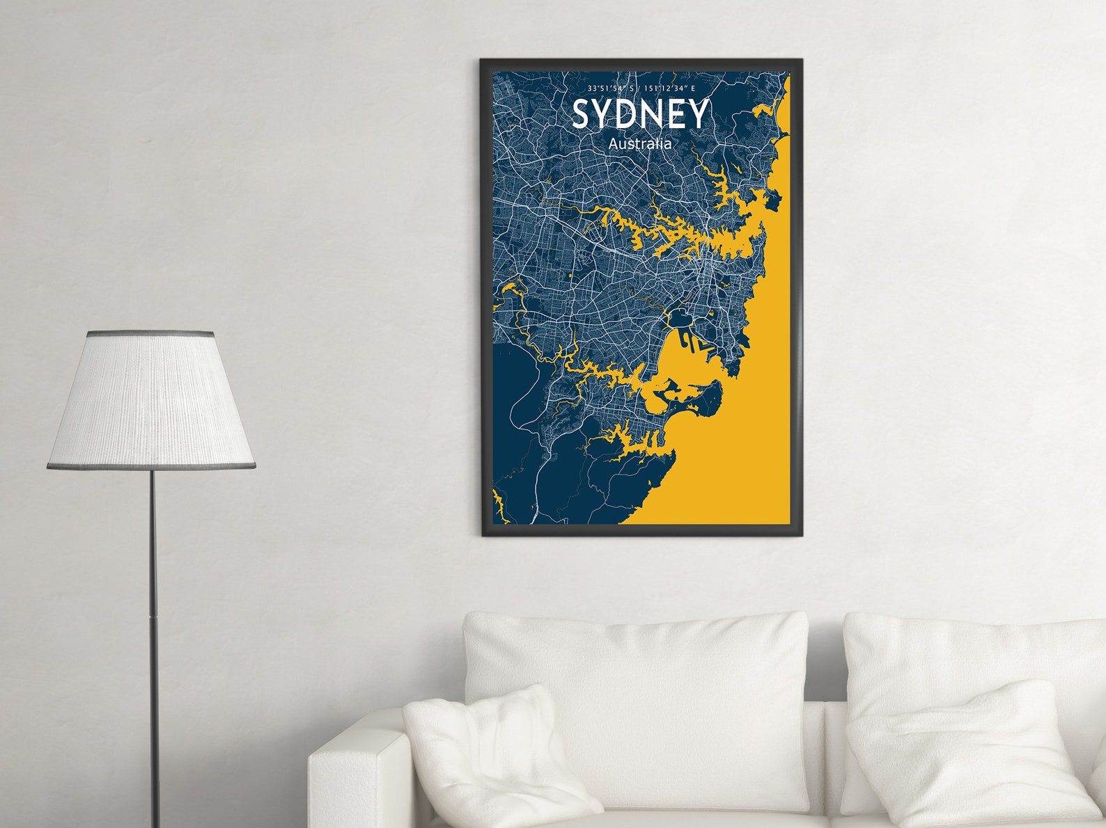 Sydney Blue Map Poster Sydney City Blue Map Poster Sydney - Etsy