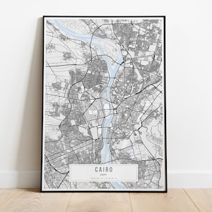 Cairo Map Poster, Cairo City Map Poster, Cairo City Sign, Egypt Map ...