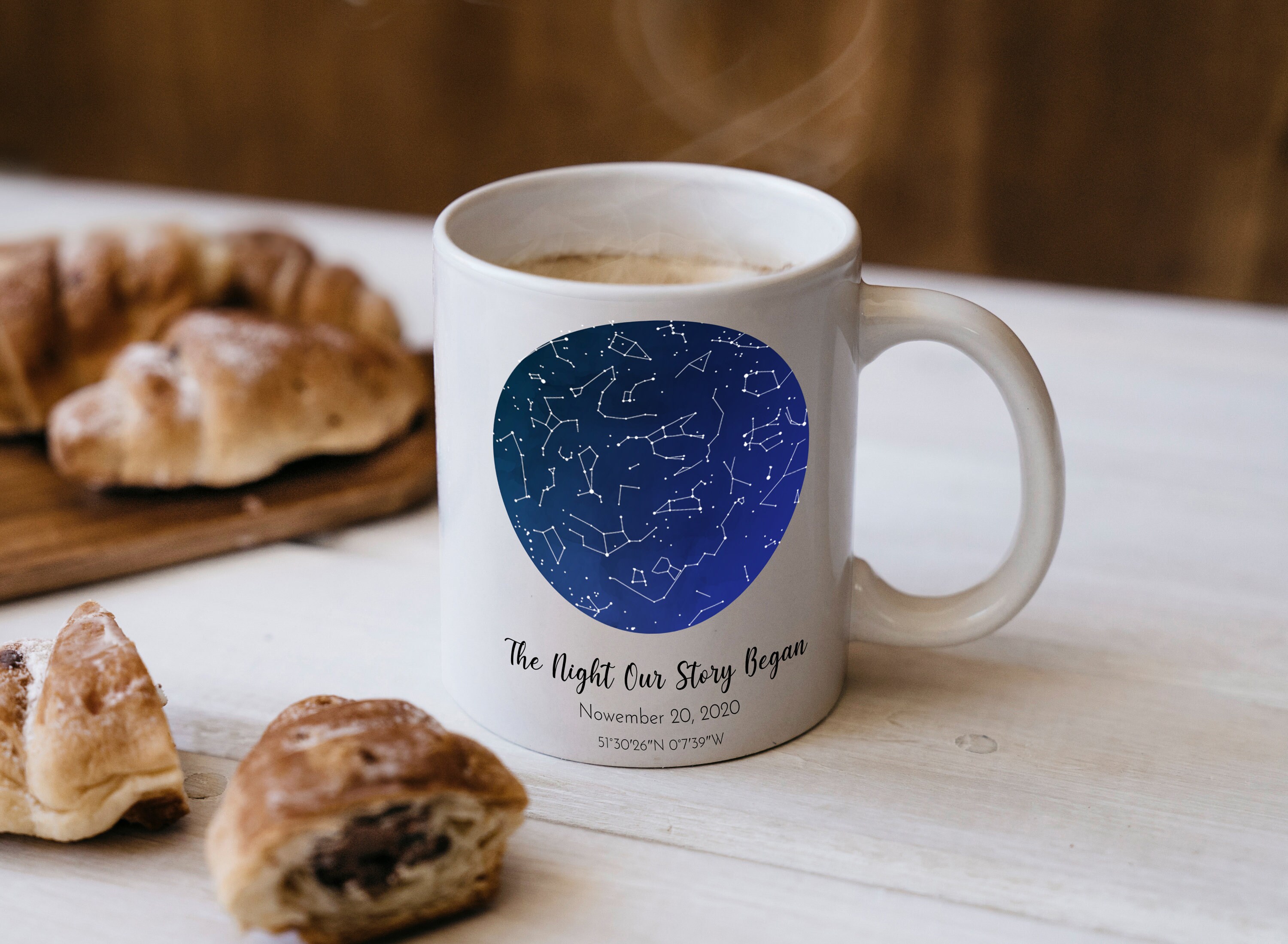 Star Map Custom Coffee Mug Night Sky Star Map Mug - Etsy