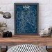 Rome Blue Map Poster, Rome City Blue Map Poster, Rome City Sign, Italy ...
