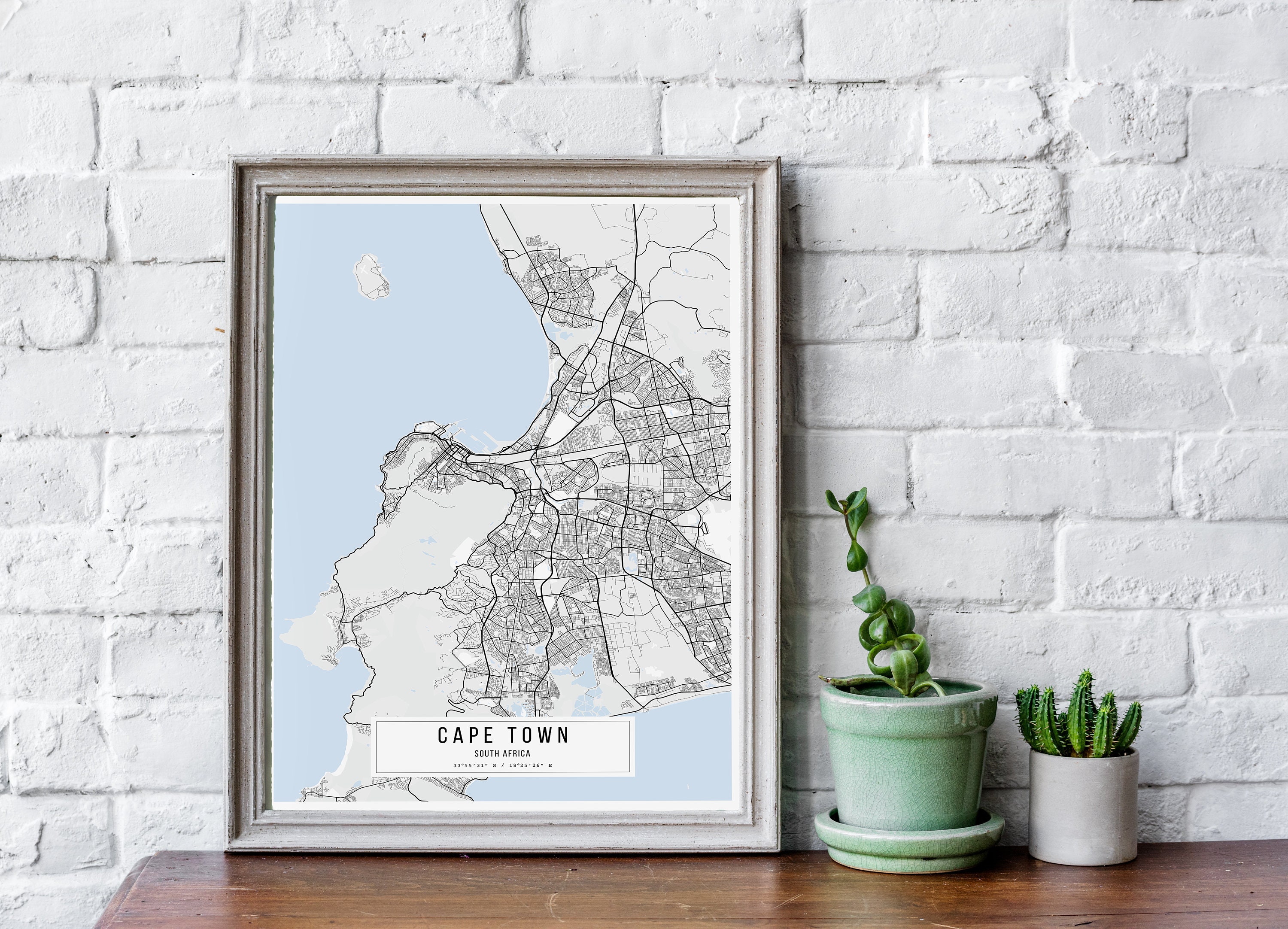 Cape Town Map Poster Cape Town City Map Poster Cape Town | Etsy