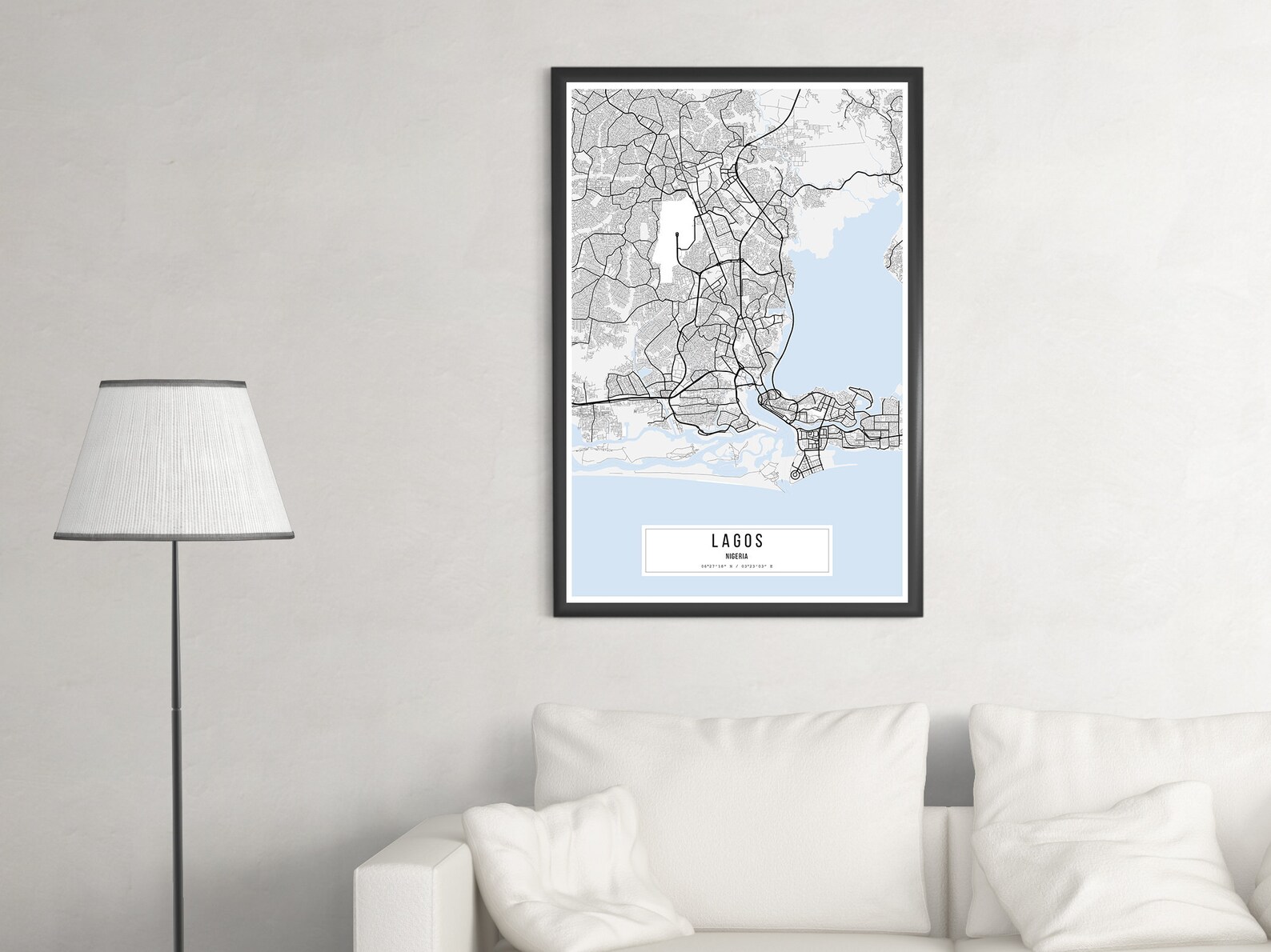 Lagos Map Poster Lagos City Map Poster Lagos City Sign | Etsy