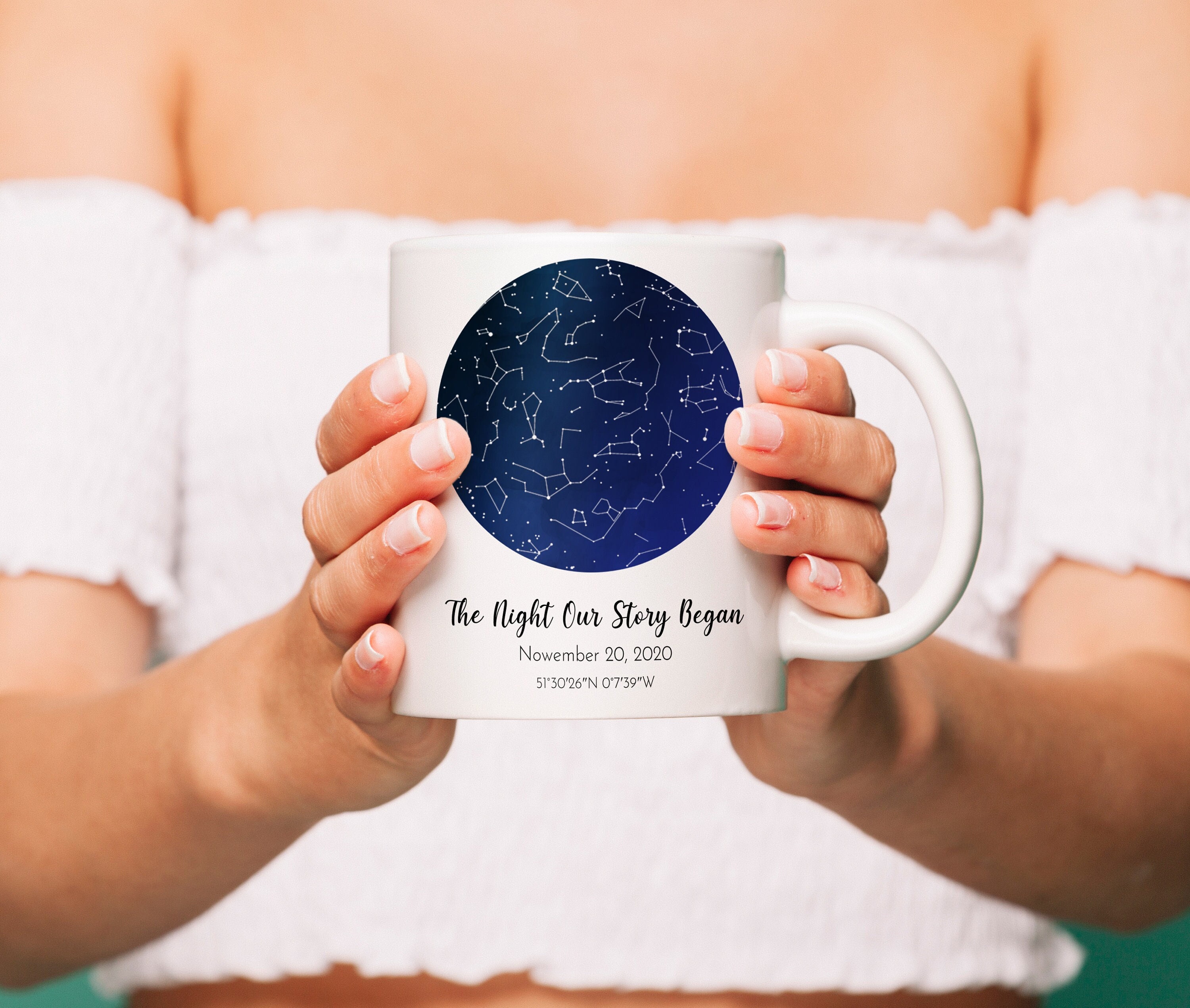 Star Map Custom Coffee Mug Night Sky Star Map Mug - Etsy