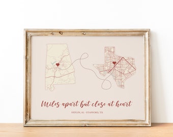 Aunt Niece Long Distance Personalized Family Gift, No Distance Sign ...
