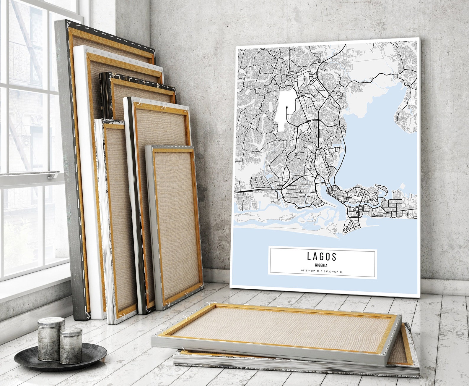 Lagos Map Poster Lagos City Map Poster Lagos City Sign | Etsy