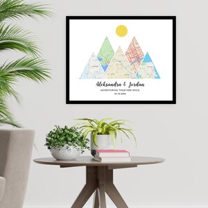 Adventure Map Mountain Personalized Individual Travel Map - Etsy
