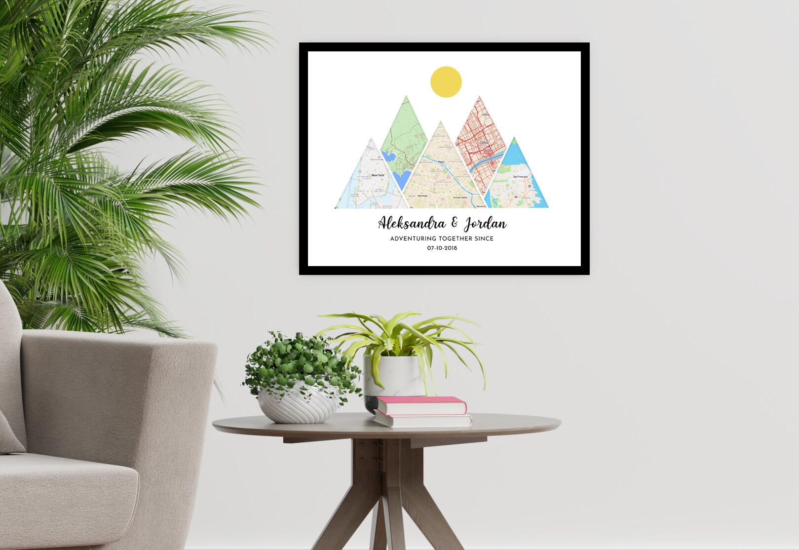 Adventure Map Mountain Personalized Individual Travel Map - Etsy