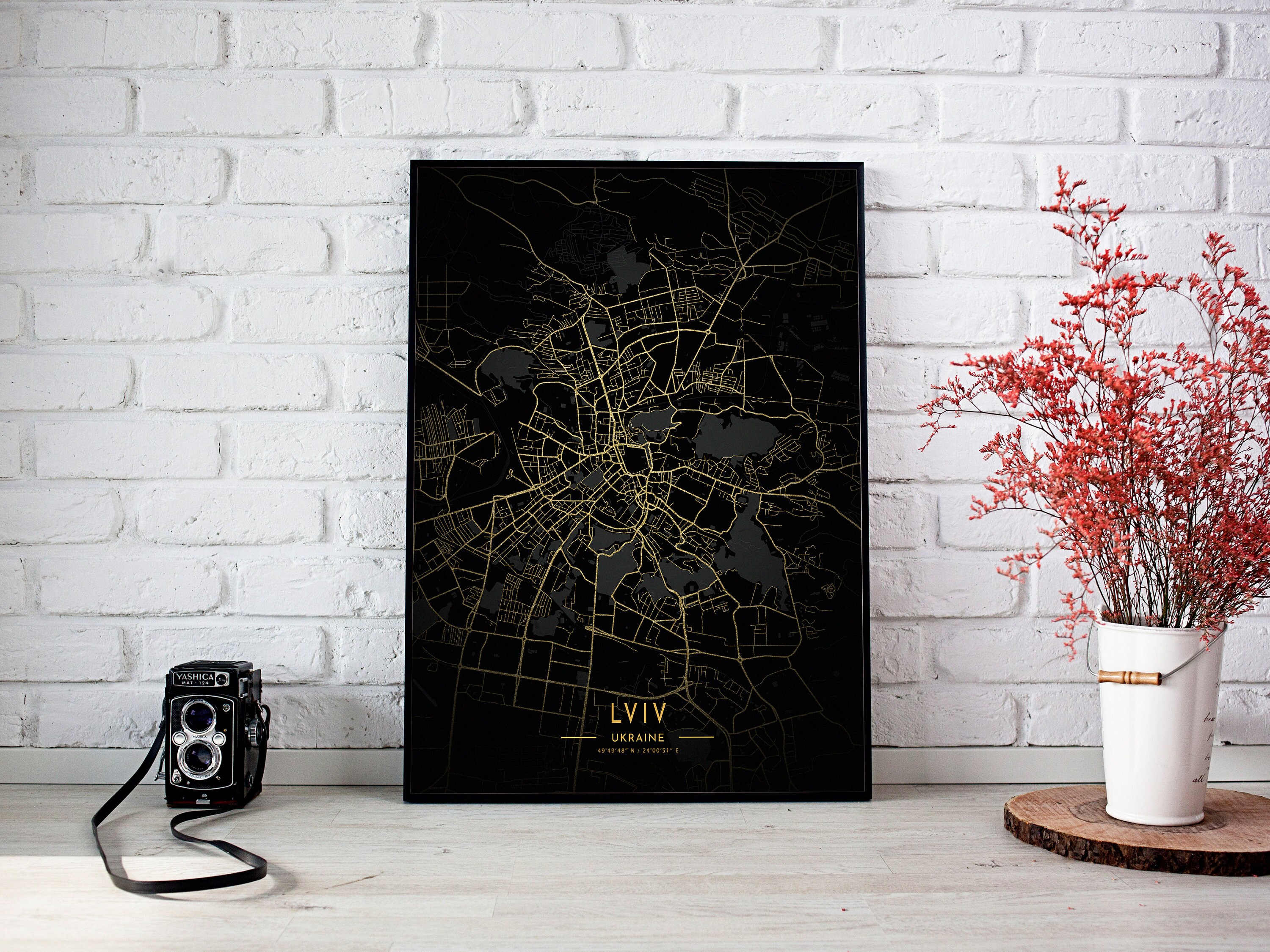 Lviv Gold Map Poster Lviv Black Gold Map Art Lviv City Map - Etsy