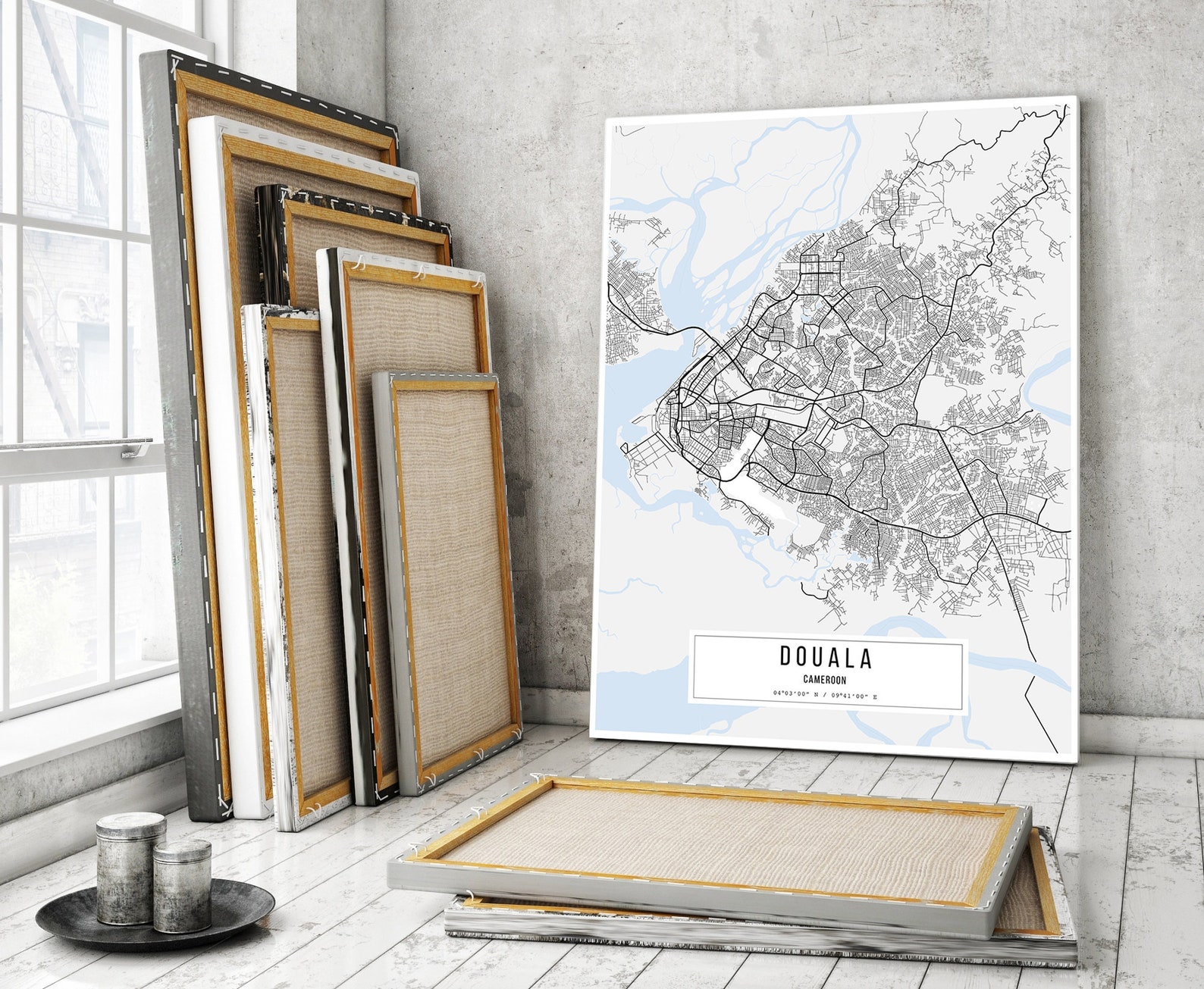Douala Map Poster Douala City Map Poster Douala City Sign - Etsy
