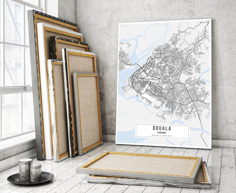 Douala Map Poster Douala City Map Poster Douala City Sign - Etsy