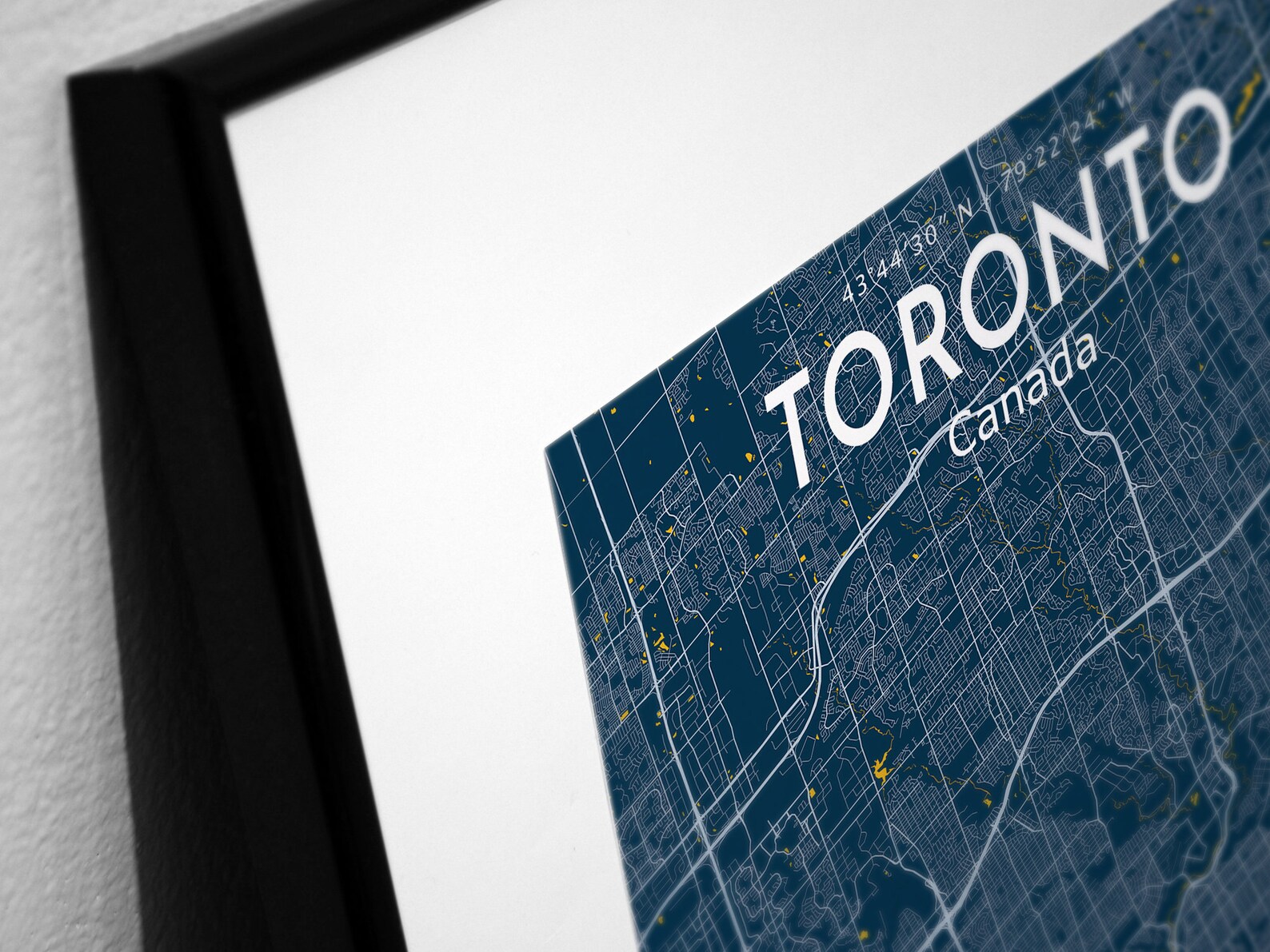 Toronto Blue Map Poster Toronto City Blue Map Poster Toronto - Etsy
