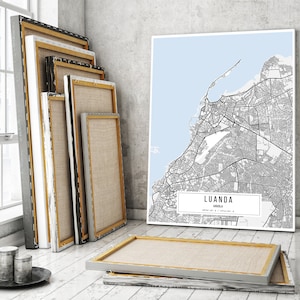 Luanda Map Poster, Luanda City Map Poster, Luanda Map Sign, Angola Map Poster, Luanda Poster ...
