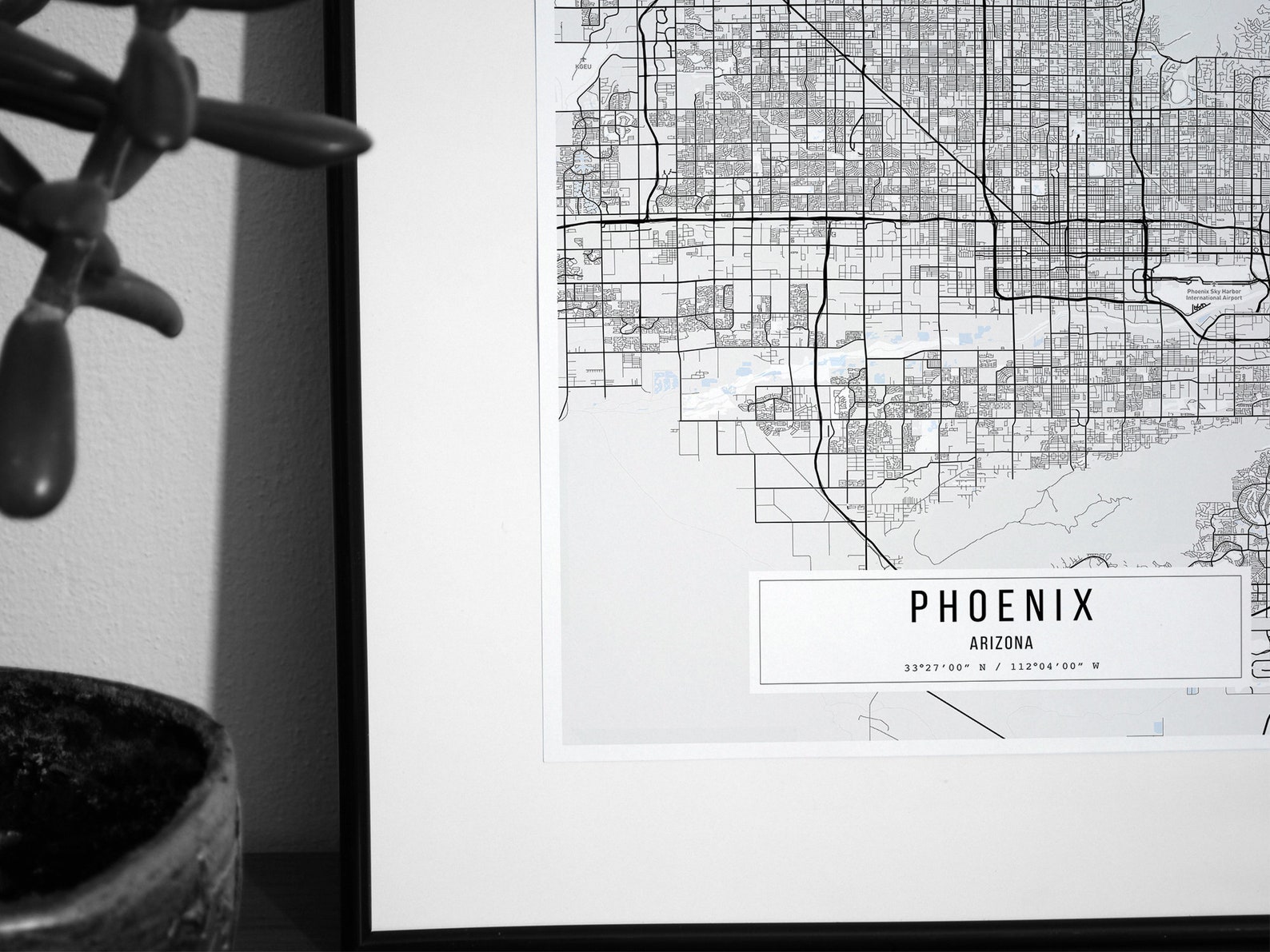 Phoenix Map Poster Phoenix City Map Poster Phoenix City | Etsy