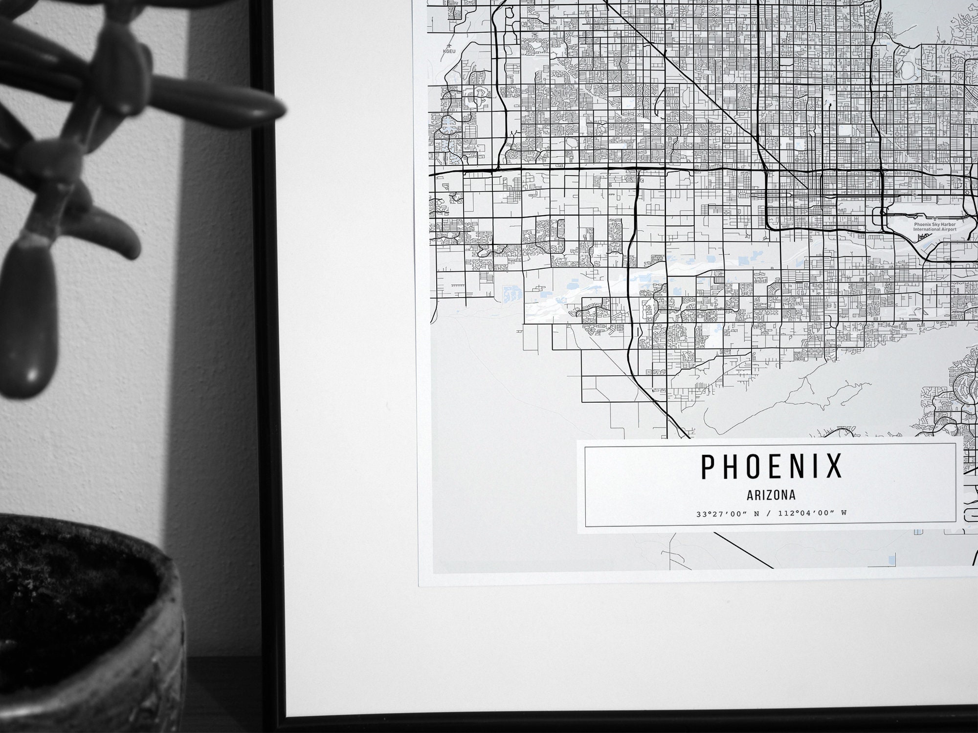 Phoenix Map Poster Phoenix City Map Poster Phoenix City | Etsy