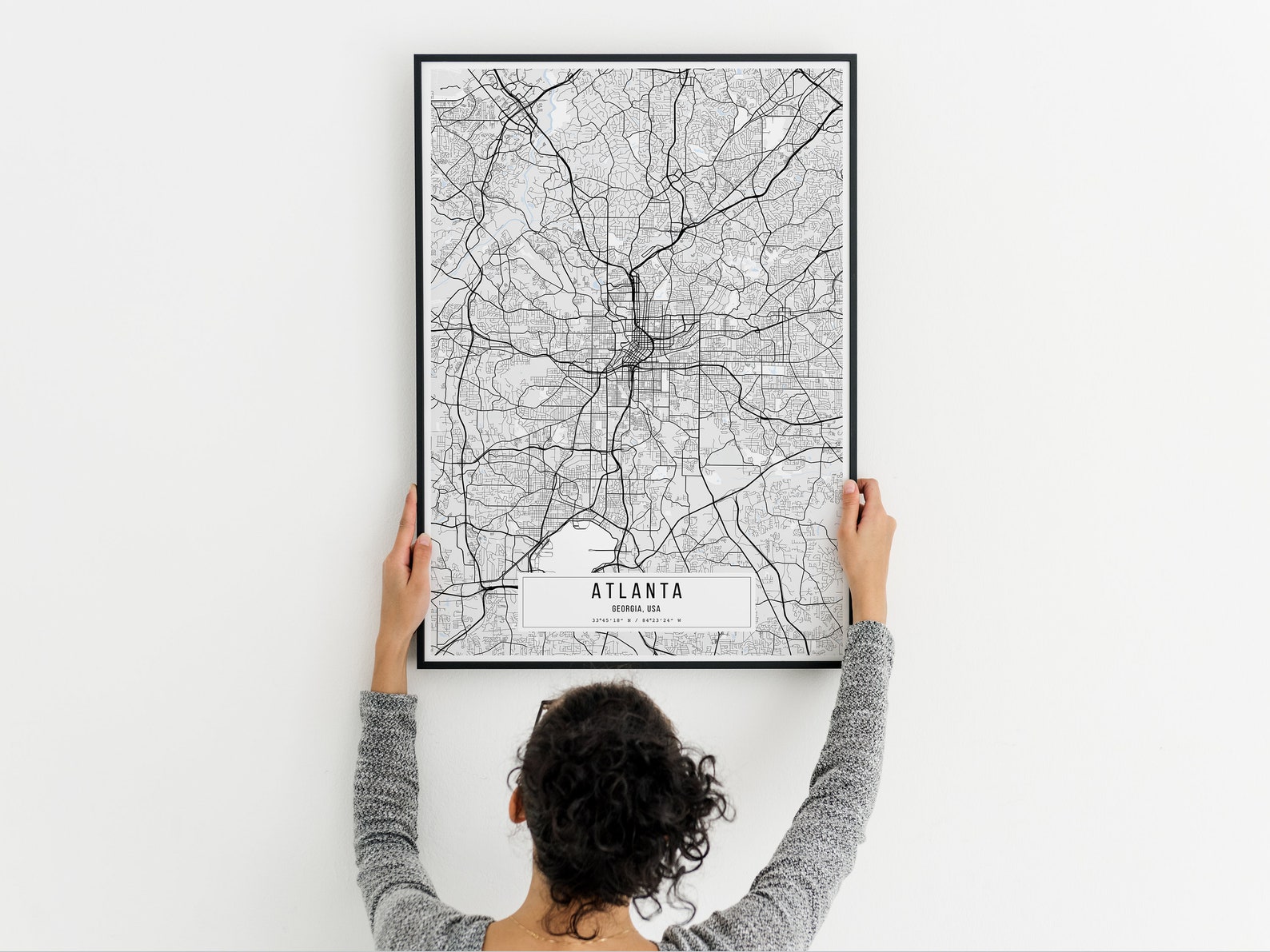 Atlanta Map Poster Atlanta Map Atlanta Classic Map Poster - Etsy
