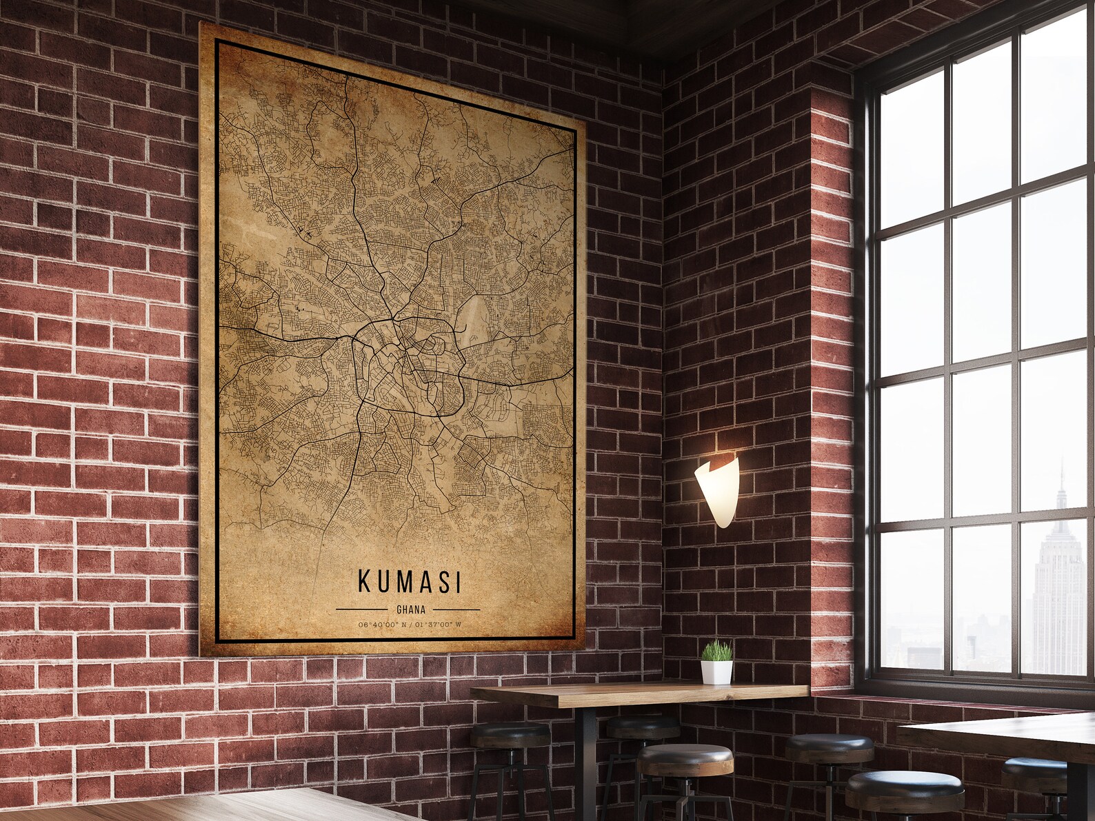 Kumasi Vintage Map Poster Kumasi Old Map Grunge Kumasi Map - Etsy