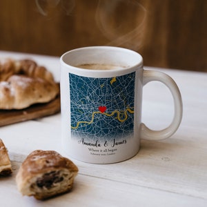 Custom Map Location Cup, Where It All Began Coffee Mug, Personalized ...