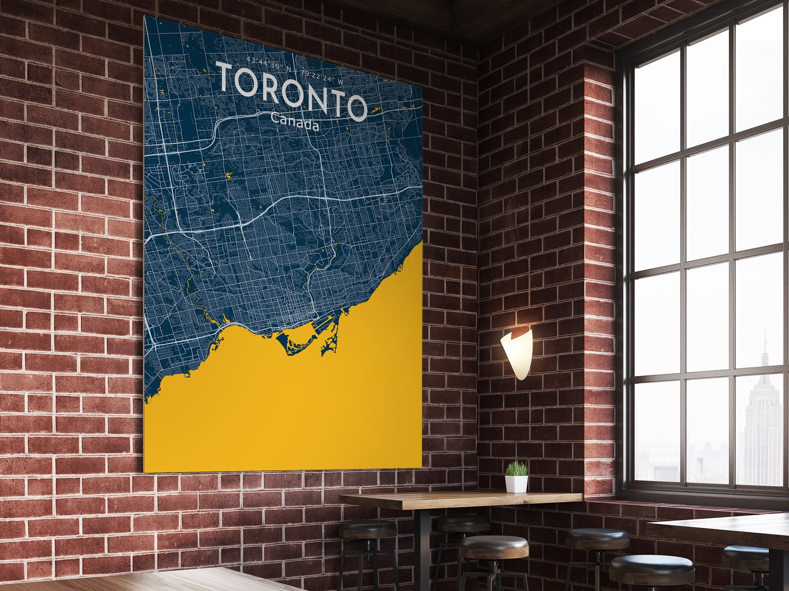 Toronto Blue Map Poster Toronto City Blue Map Poster Toronto - Etsy