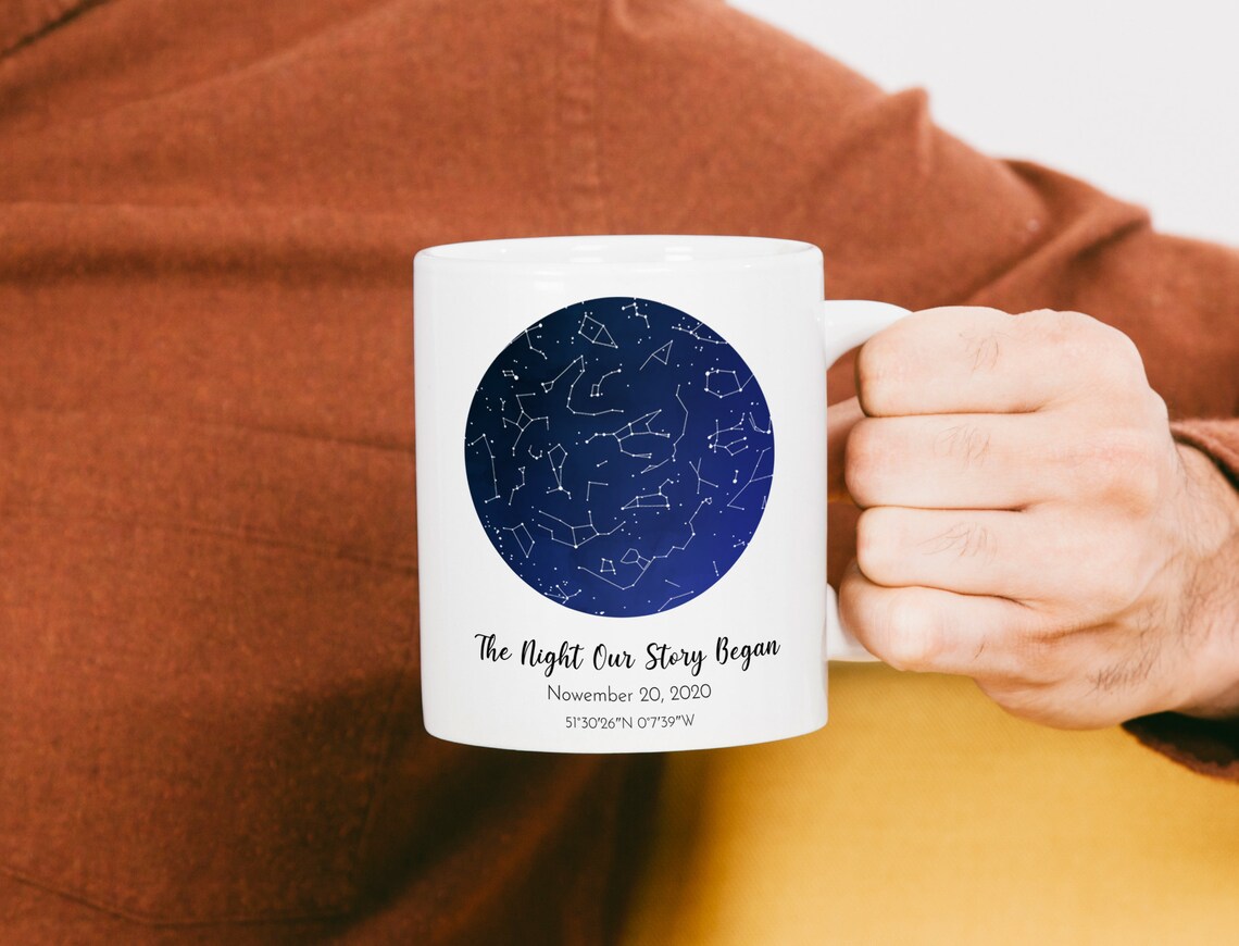 Star Map Custom Coffee Mug Night Sky Star Map Mug - Etsy