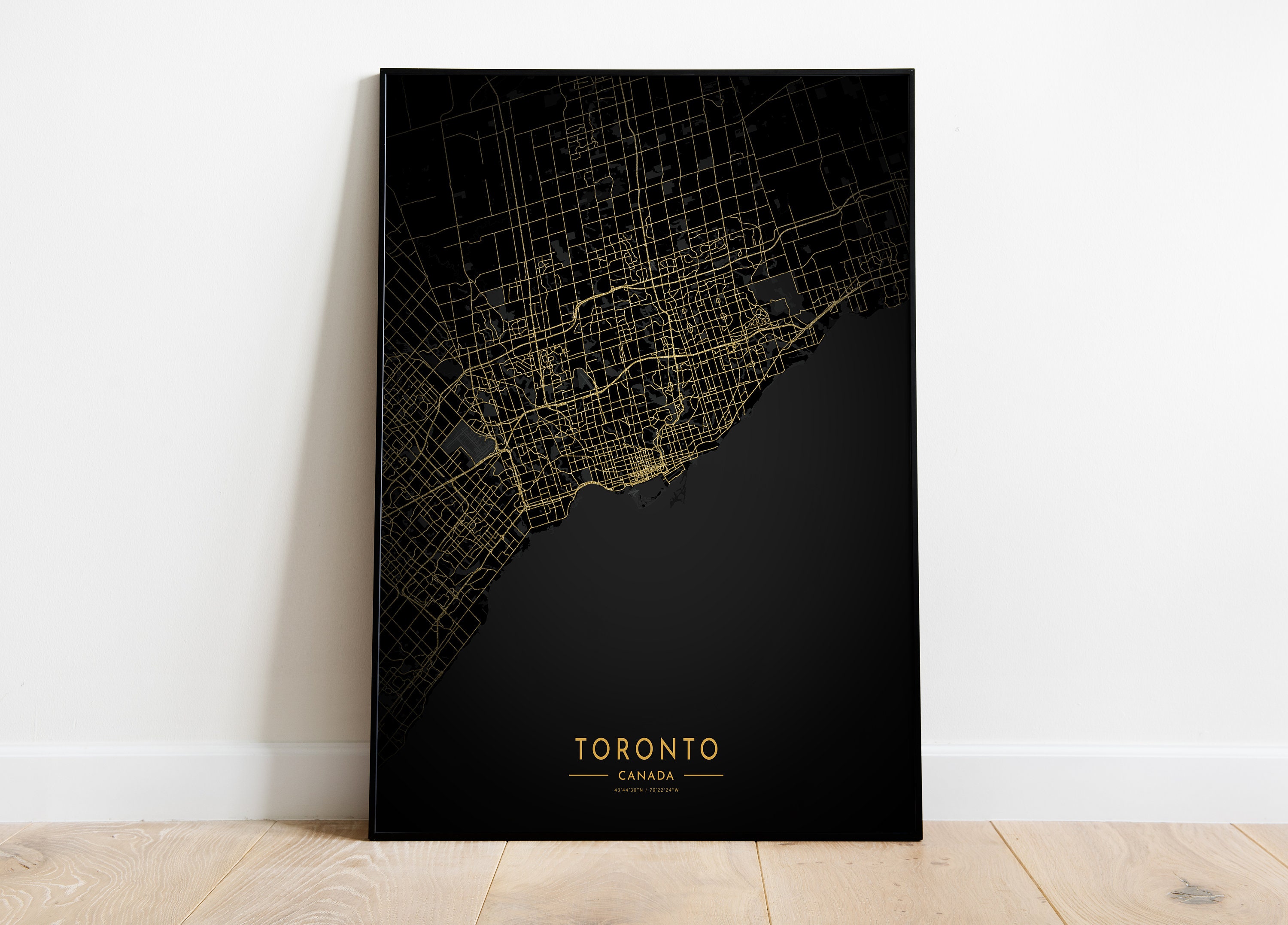 Toronto Map Poster Canada Wall Art Decor Toronto City Map | Etsy