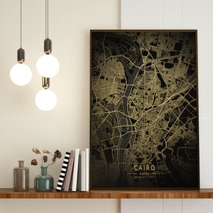 Cairo Custom Map Poster Cairo City Poster Cairo Map Printable Egypt