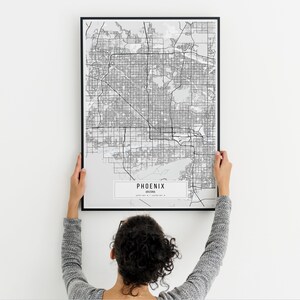 Phoenix Map Poster, Phoenix City Map Poster, Phoenix City Sign, Arizona ...
