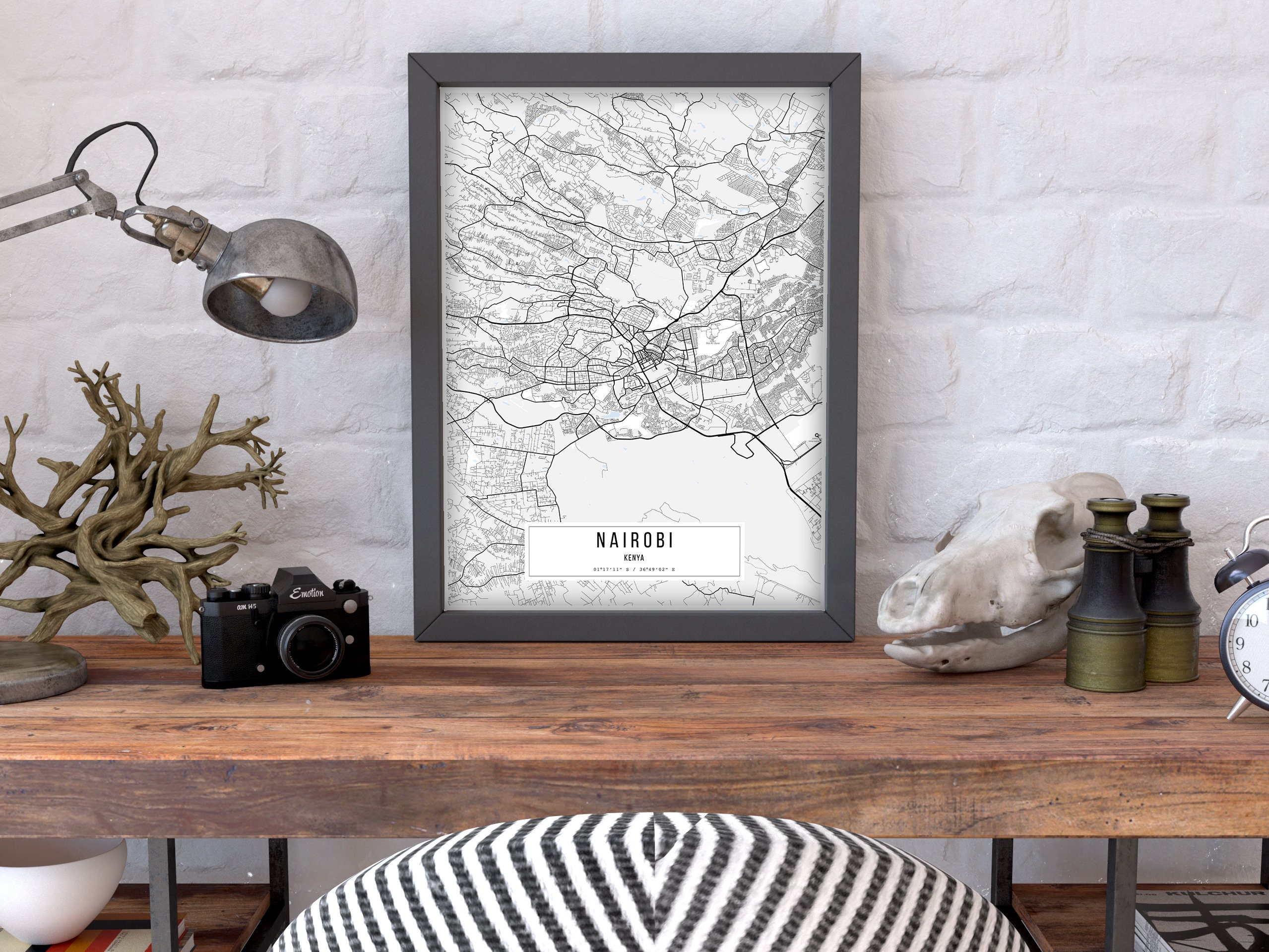 Nairobi Map Poster Nairobi City Map Poster Nairobi City | Etsy