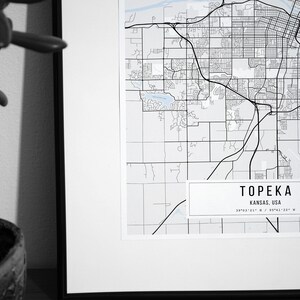 Topeka Kansas Map Poster: Classic City Map Art - Etsy