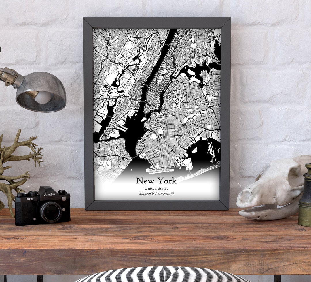 Custom Map Poster, Custom City Map, Printable Wall Art, Choose City Map ...