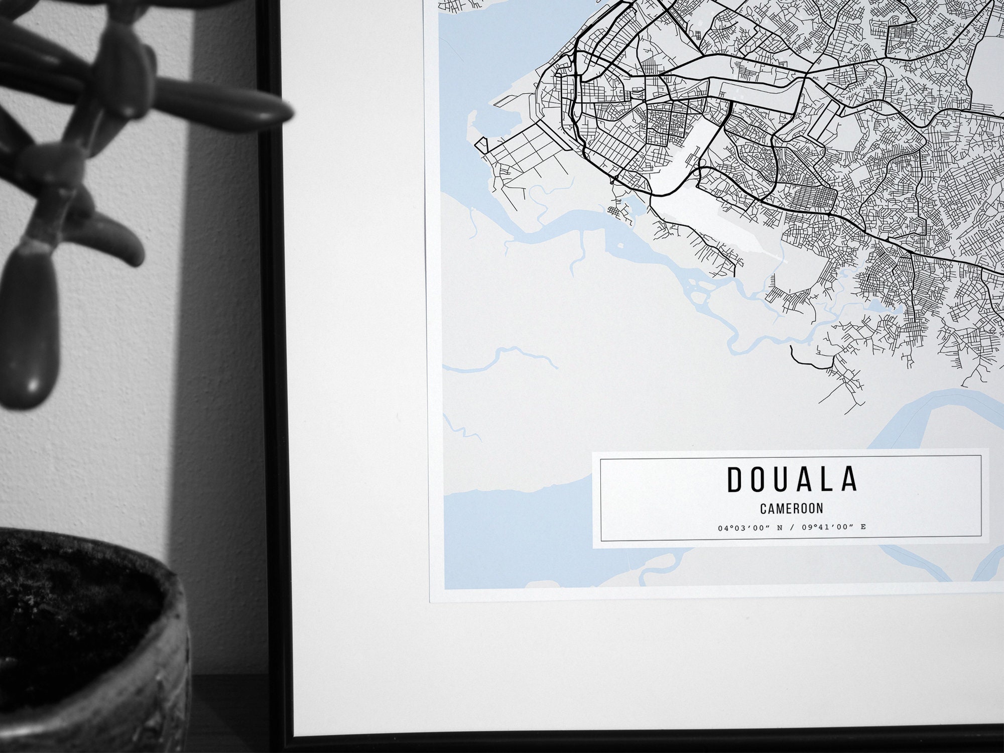 Douala Map Poster Douala City Map Poster Douala City Sign | Etsy