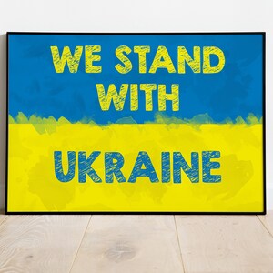 We Stand With Ukraine Sign, Ukraine Yard Sign, Digital Download - Etsy