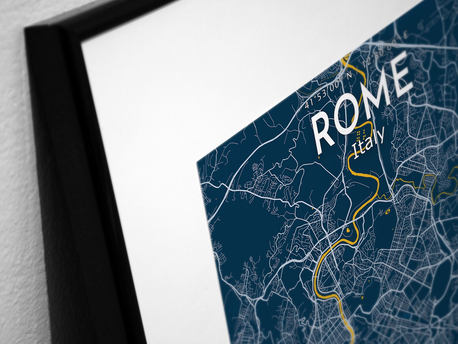 Rome Blue Map Poster Rome City Blue Map Poster Rome City | Etsy