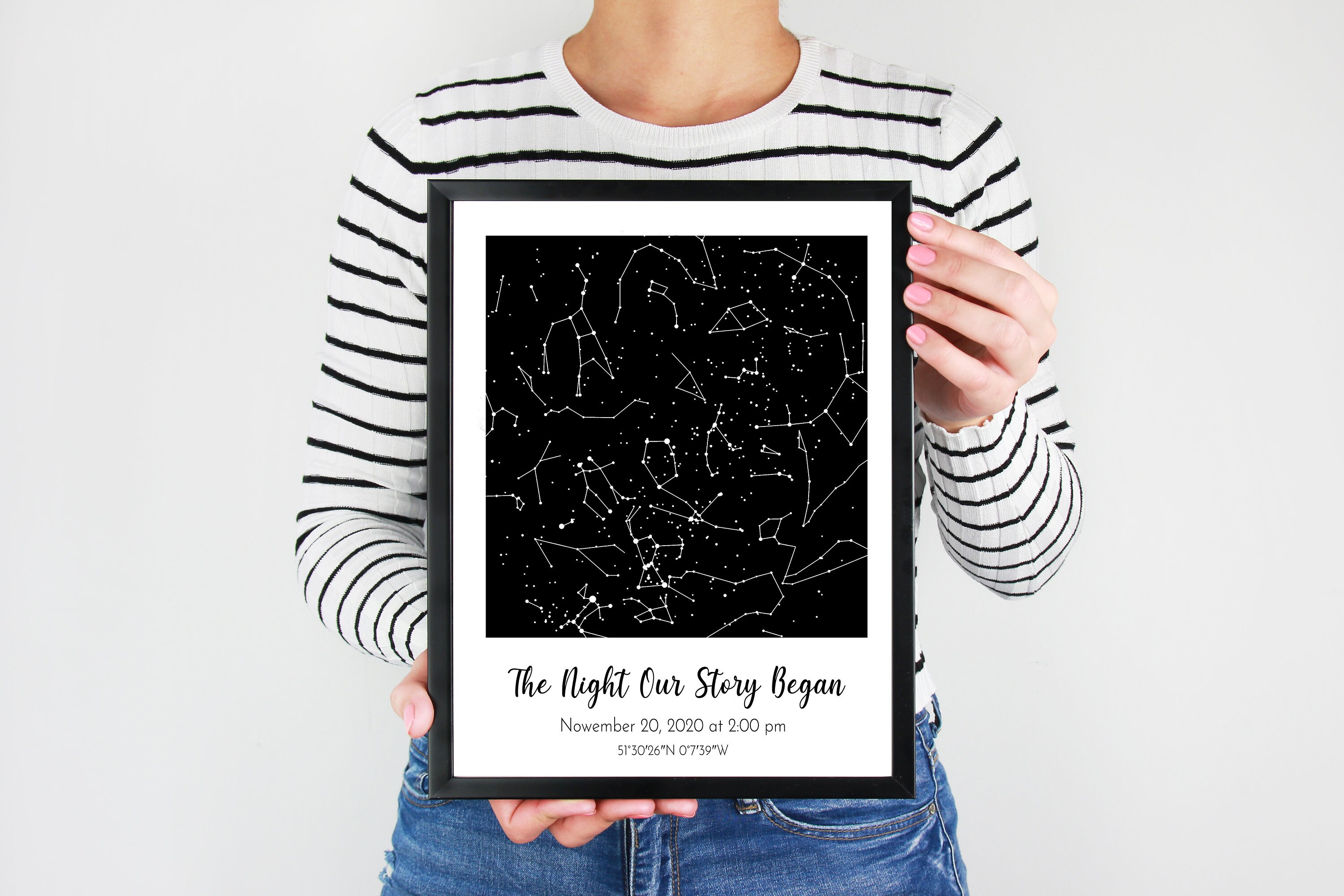 Custom Star Map Print Night Sky Wall Art Personalized Star - Etsy