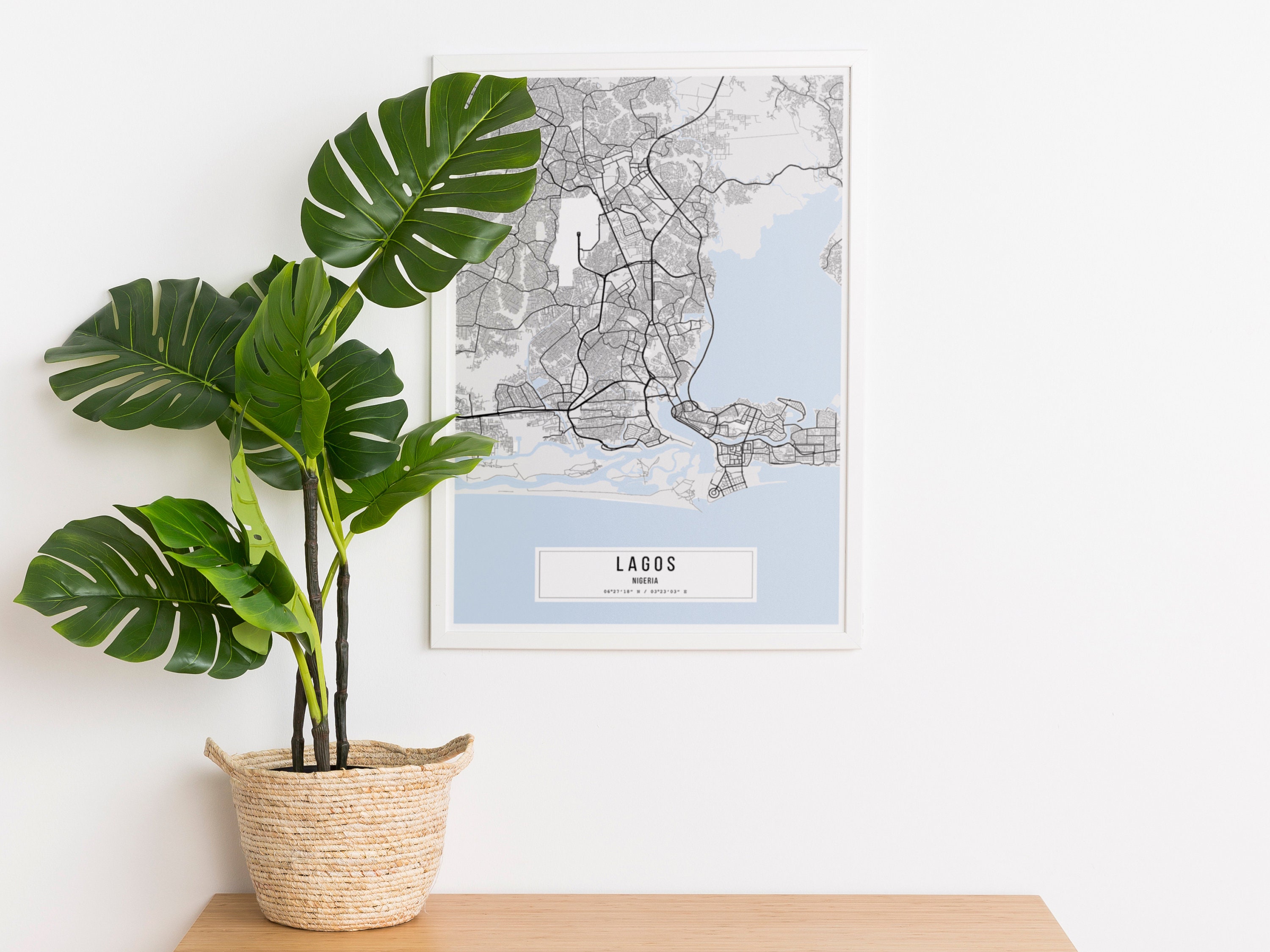 Lagos Map Poster Lagos City Map Poster Lagos City Sign | Etsy